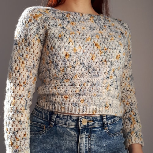 PATTERN Patchwork Sweater Crochet - Etsy