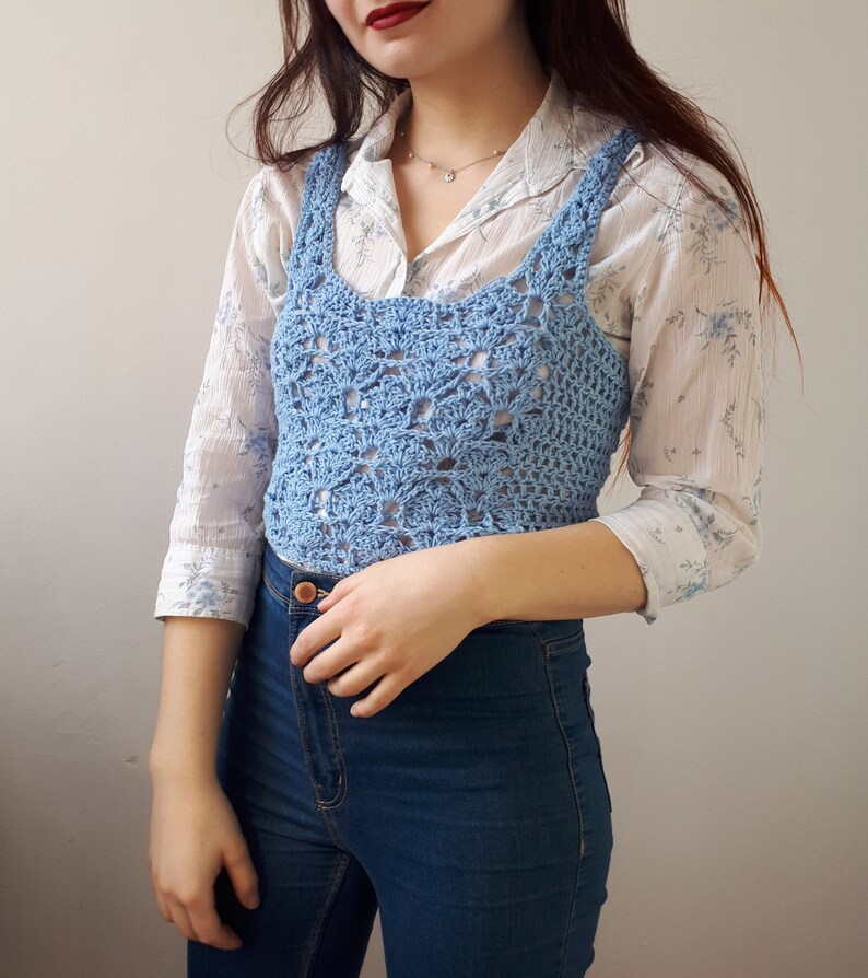 Alison top / CROCHET PATTERN / crochet tutorial to make a top | Etsy