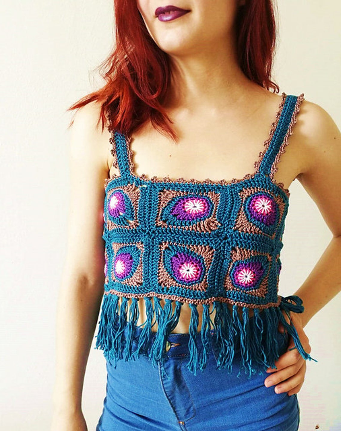 Peacock Top / Crochet Top Pattern / Crochet Tutorial / Fringe Top ...