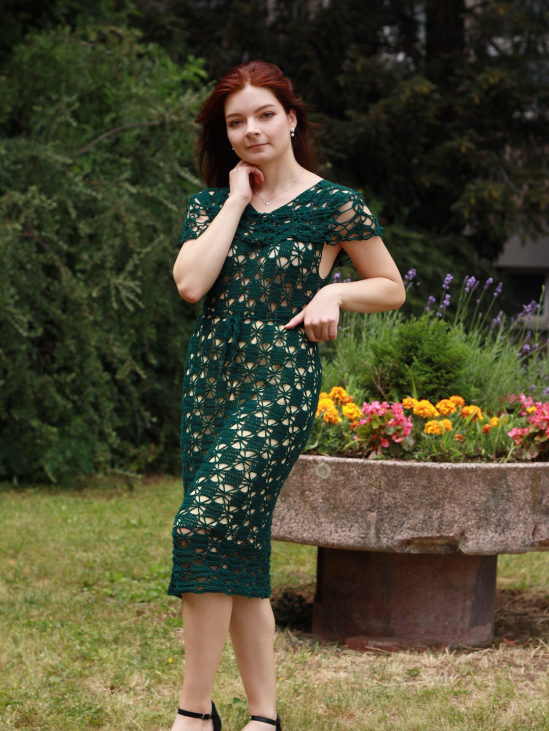 Scarlett Dress CROCHET PATTERN / Graduation Day Crochet Dress / Formal ...