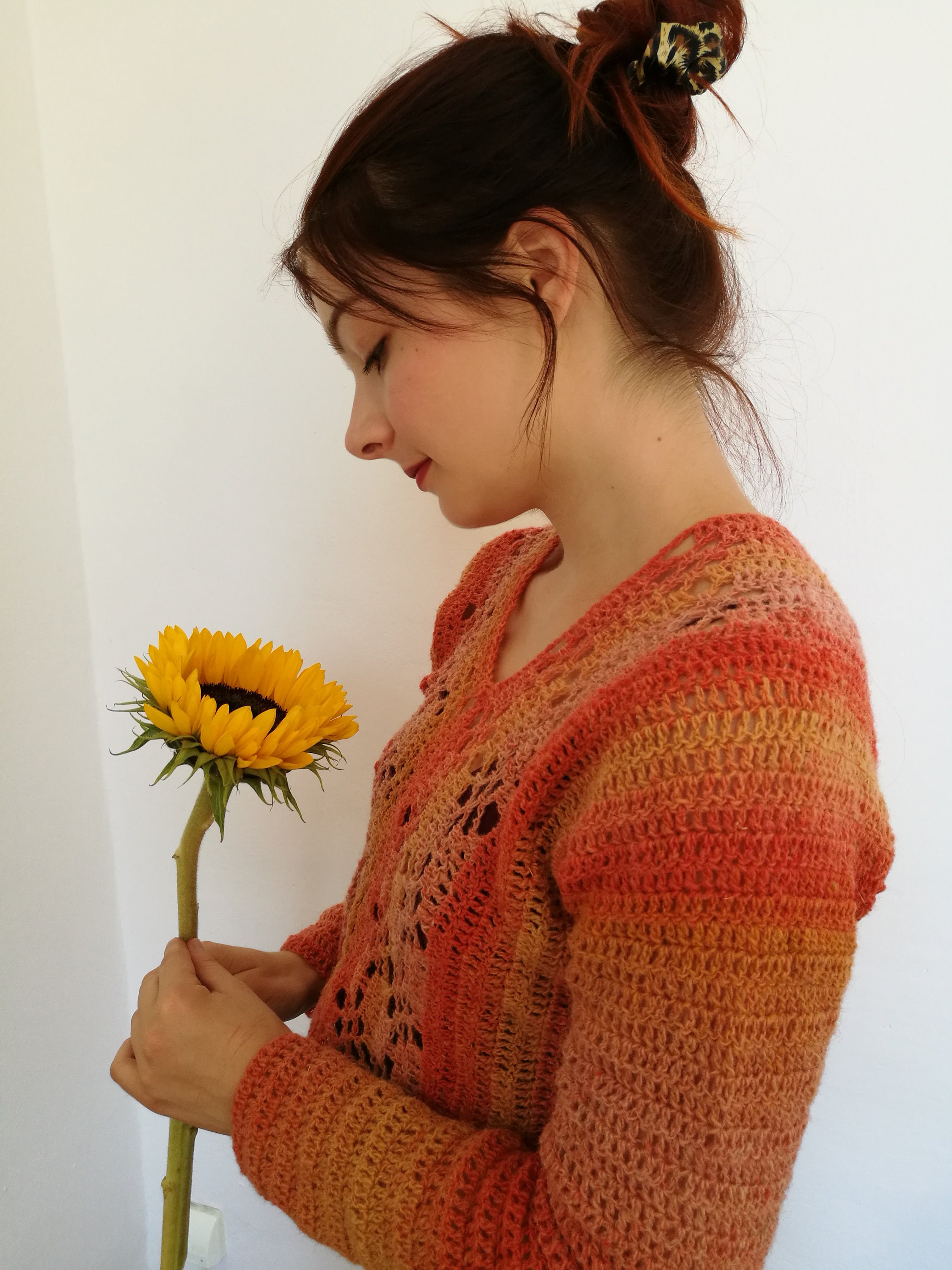 Lace Checkered Sweater/ Crochet Pattern for a Sweater/ Cropped | Etsy