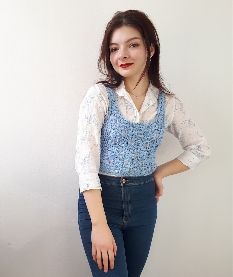 Alison top / CROCHET PATTERN / crochet tutorial to make a top | Etsy