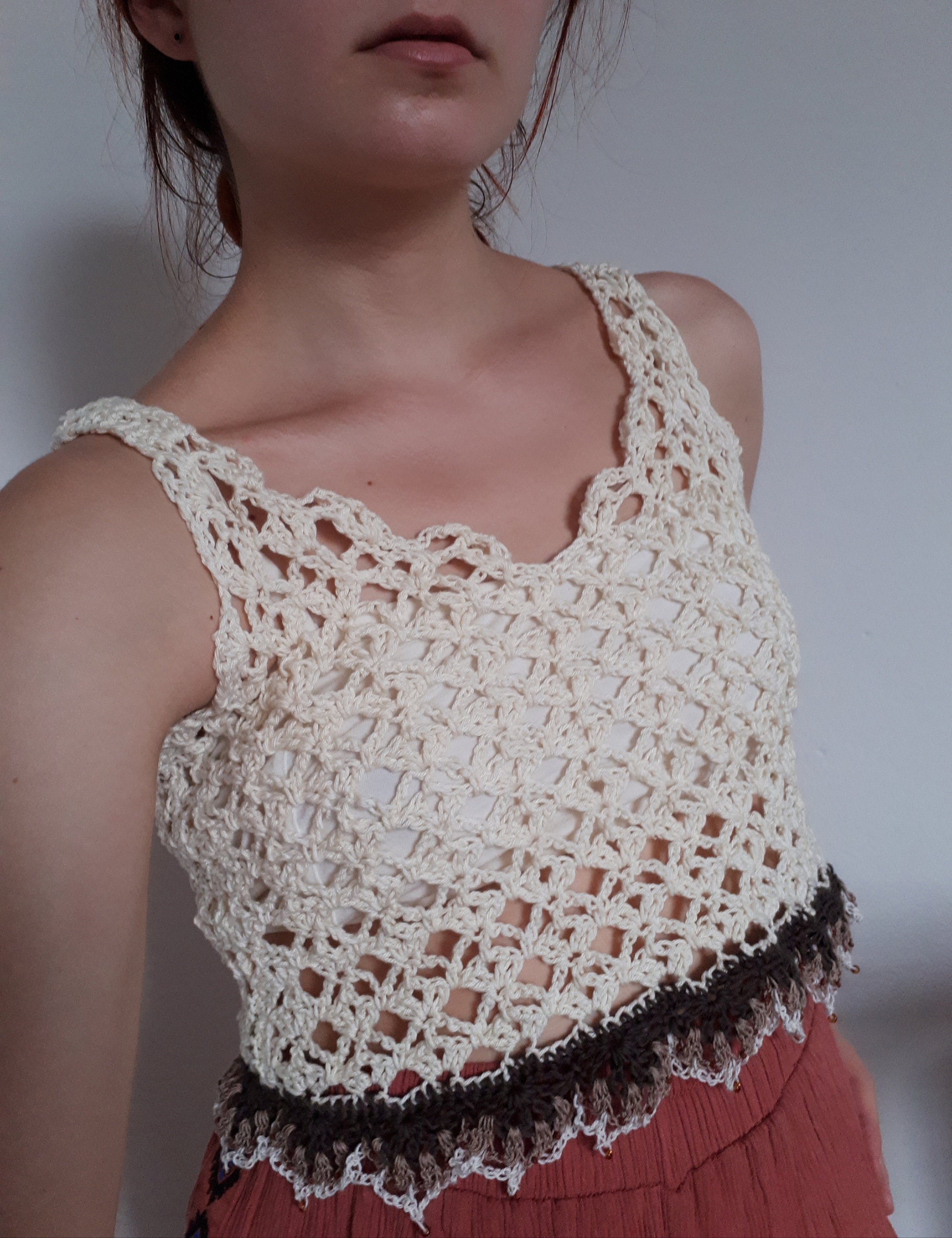 Verona Tee / Crochet Tee Pattern / Mesh Romantic Crochet Top / Lacy Tee ...