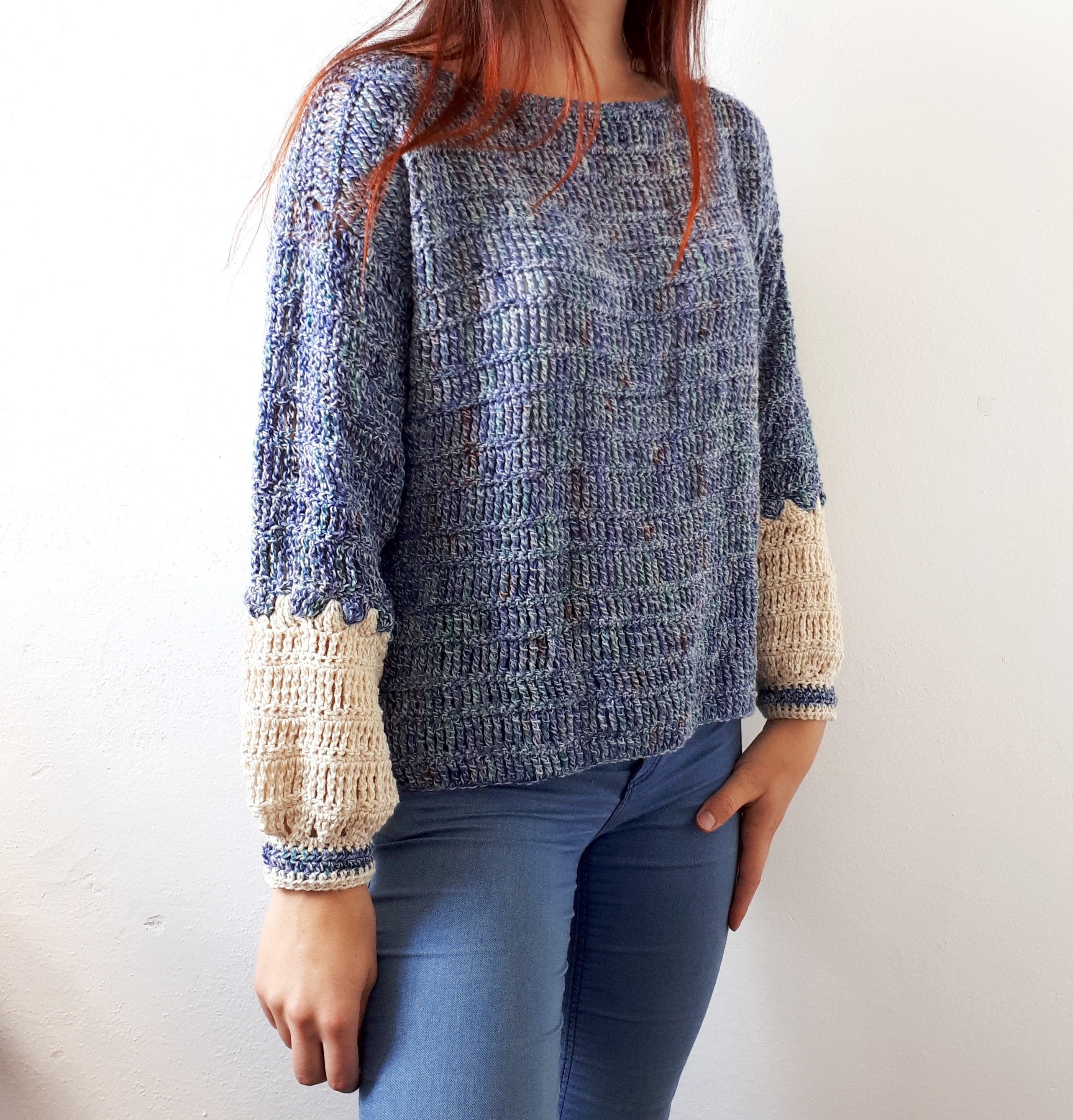 Sea Side Crochet Sweater Pattern / Winter Sweater for Women / Oversized ...
