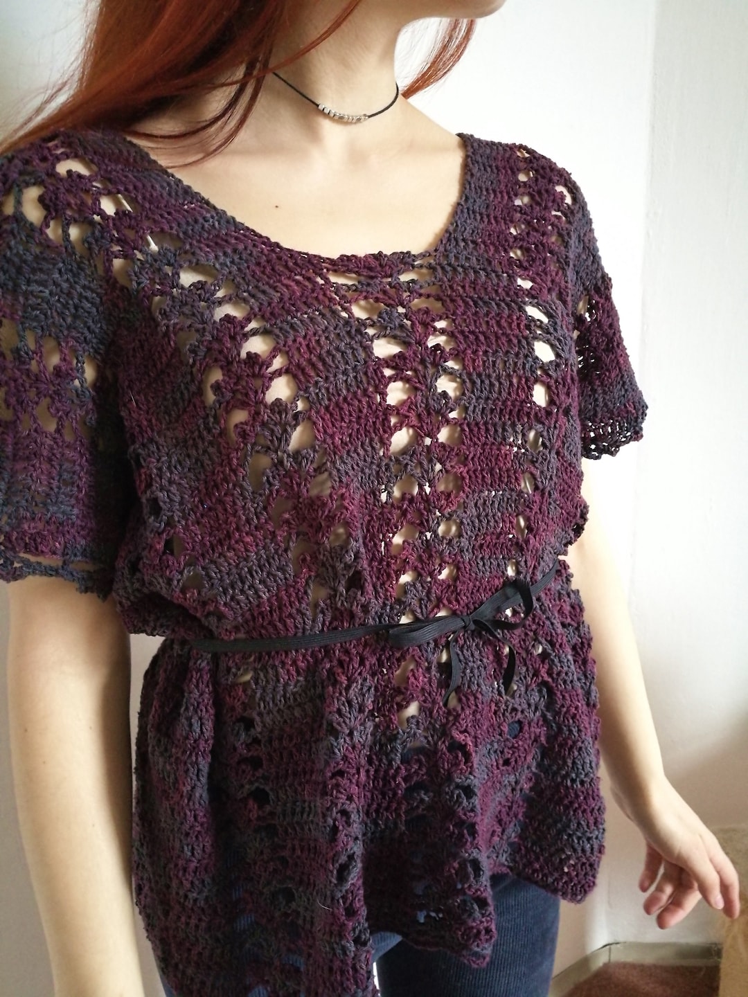 Joanna Tunic / Crochet Top Pattern for Beginners / Easy Lacy Blouse Top ...