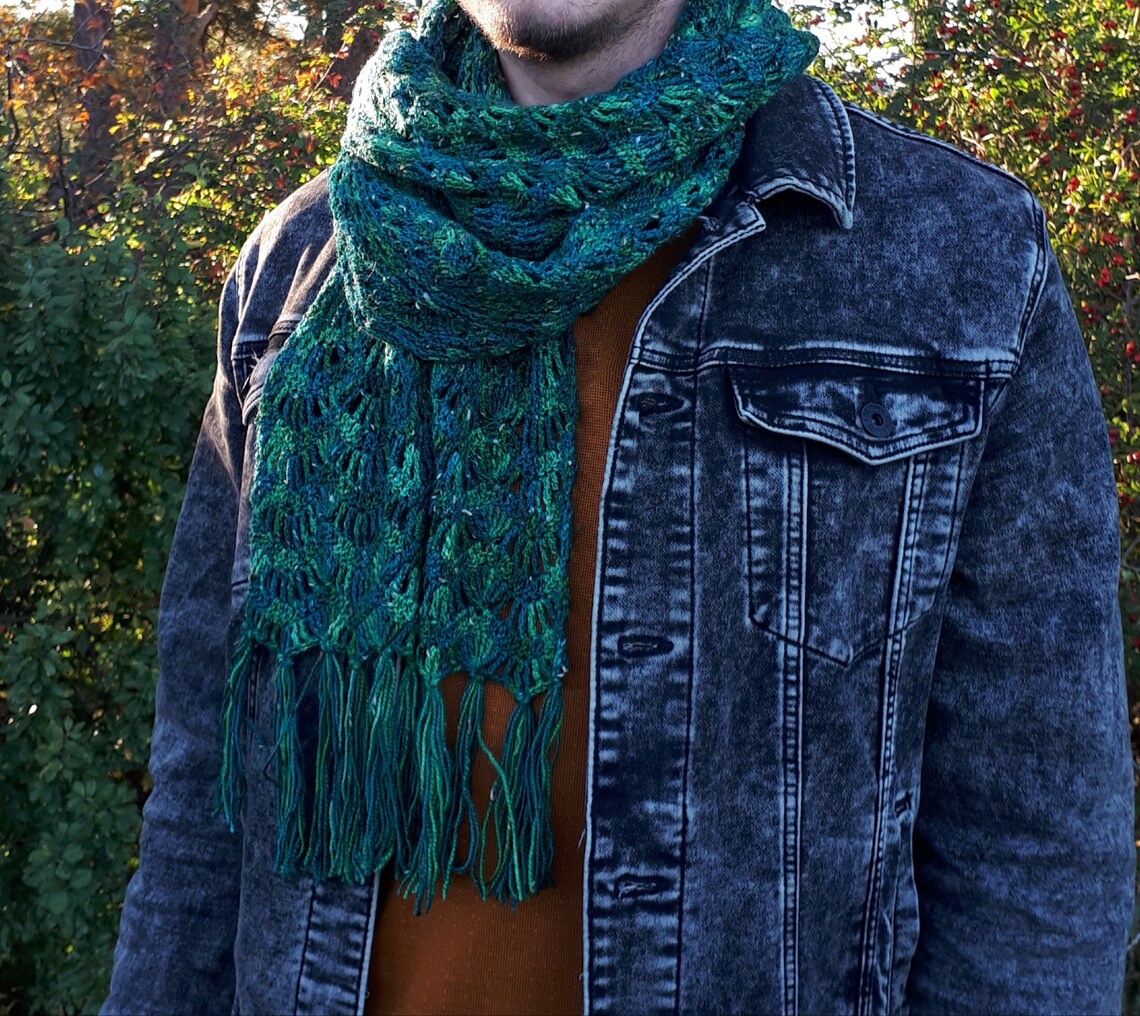 Pine Needle Shawlf Pattern / Crochet Pattern / Crochet Scarf - Etsy