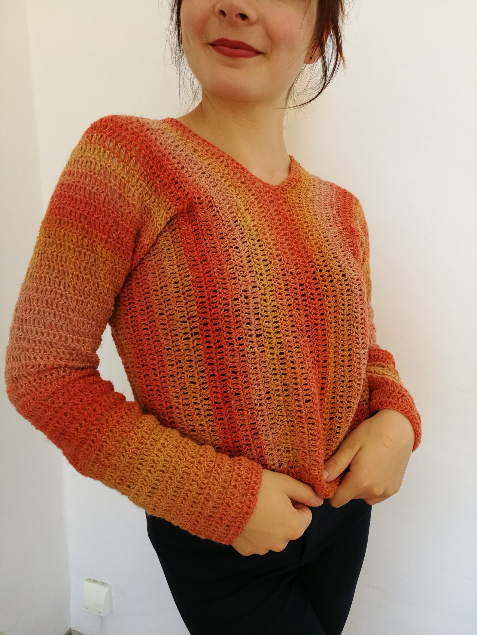 Lace Checkered Sweater/ Crochet Pattern for a Sweater/ Cropped | Etsy