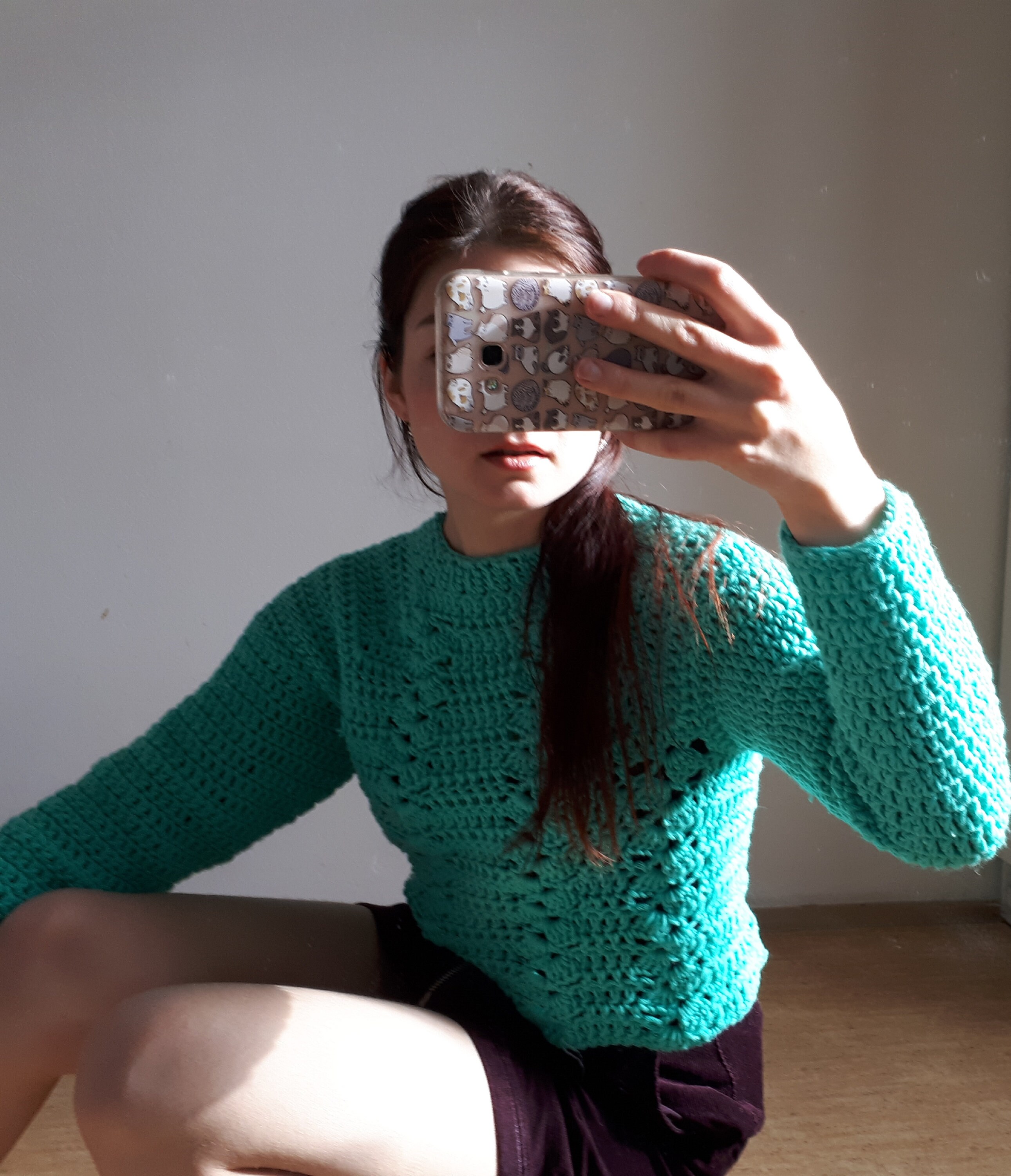 Green Wave Sweater Pattern / Crochet Sweater Raglan Style / | Etsy