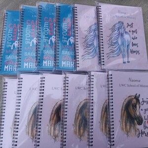 Personalised Name Horse Notebook, Horse Riding Notepad, Just a Girl ...