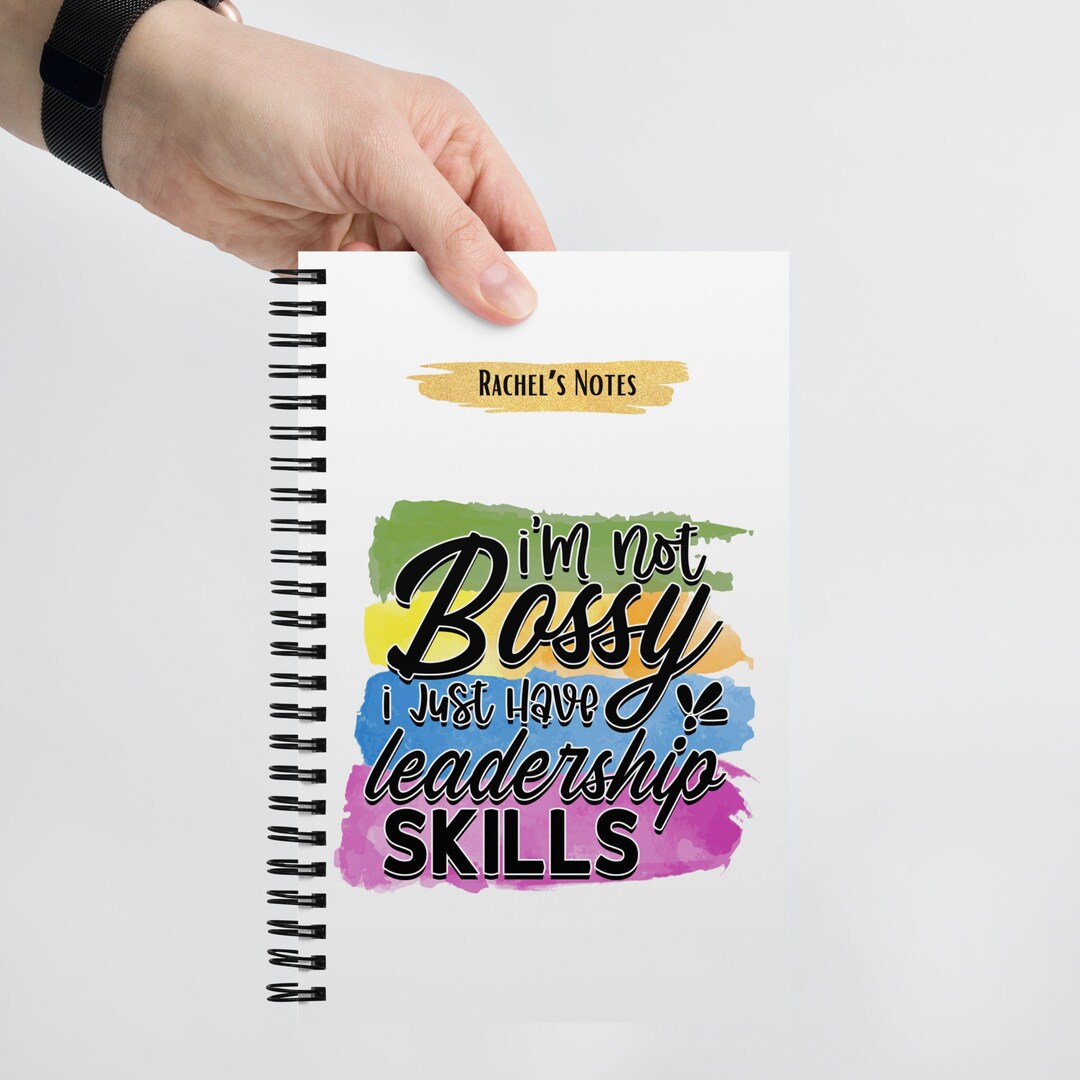 Personalised A5 Notebook Notepad Wirebound, Im Not Bossy Leadership ...