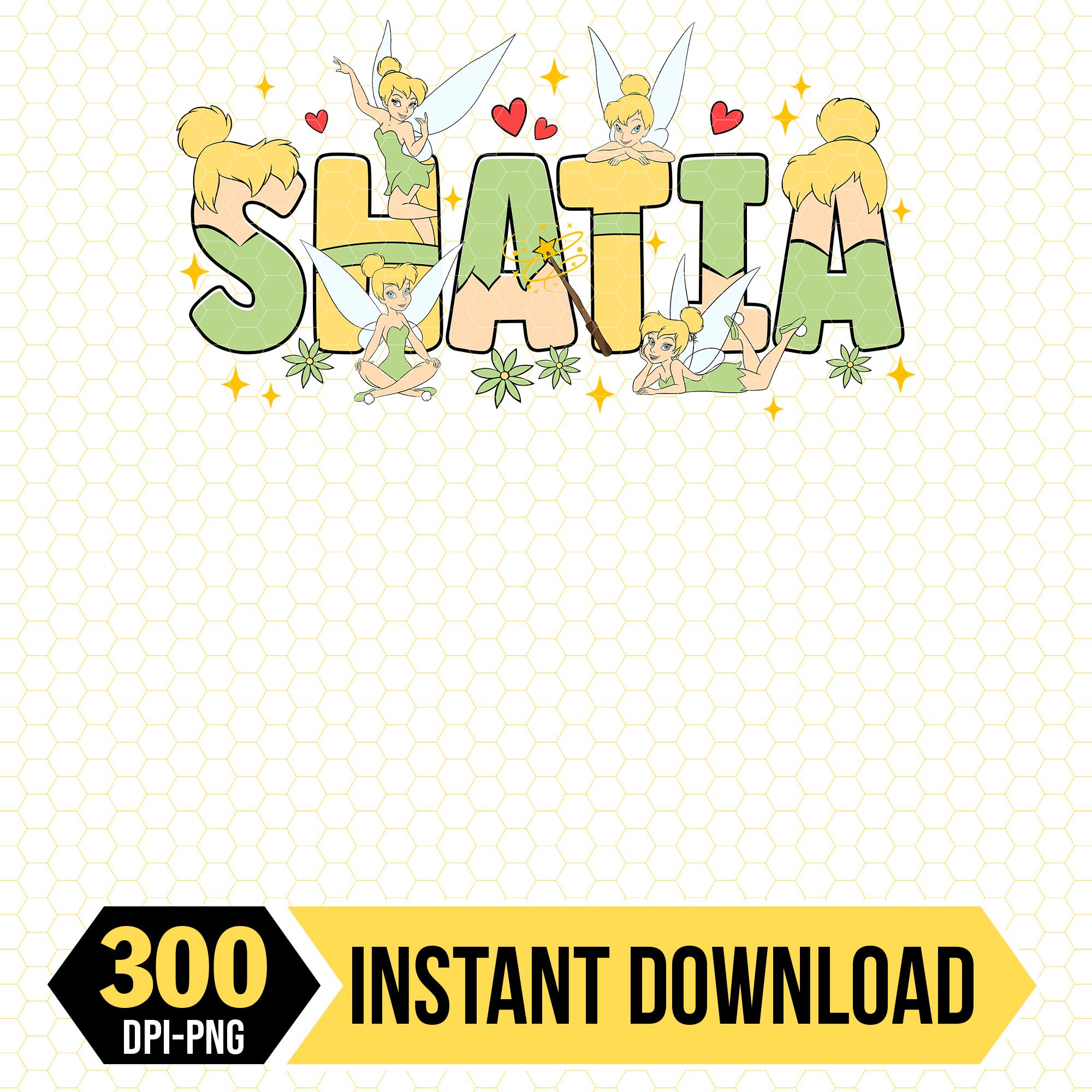 Custom Name Tinker Bell Princess Png, Personalized Disneyland Princess ...