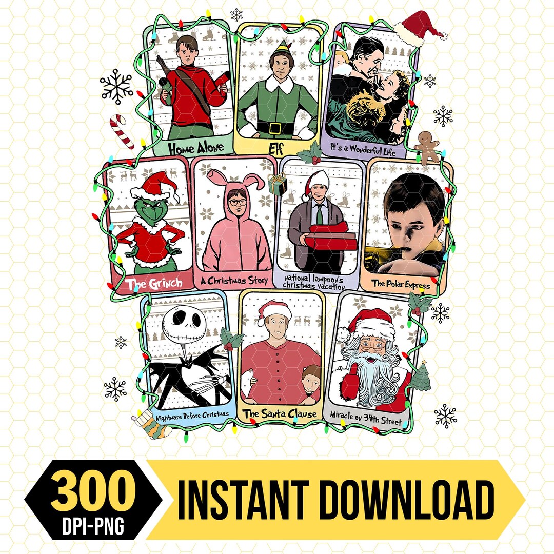 90s Christmas Movies Png, Retro Christmas Holiday Png, 90s Movie Xmas ...
