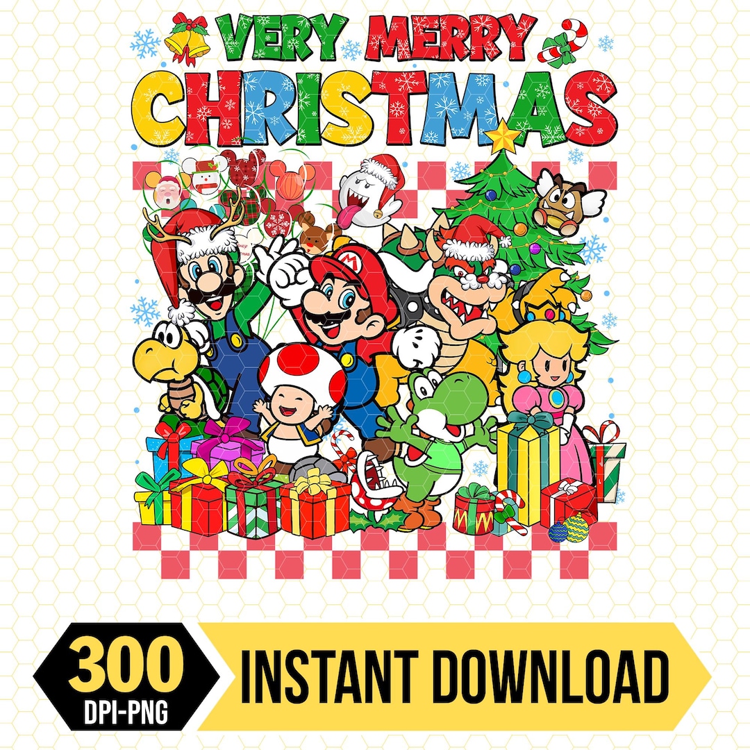 Very Merry Christmas Mario Christmas Png Mario Epic Universe Christmas ...