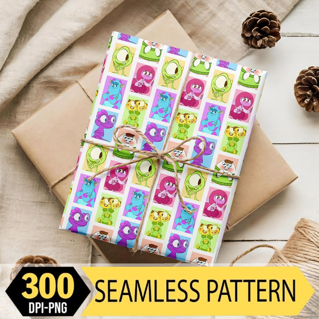 Disneyland Monsters Inc Seamless Pattern Png Monsters Mike Wazowski ...