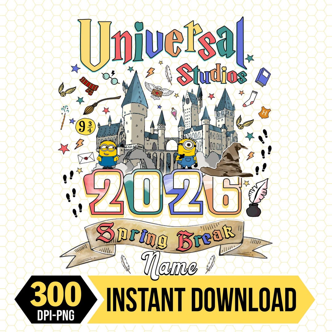 Personalized Universal Studios Spring Break 2026 Comfort Colors Png ...