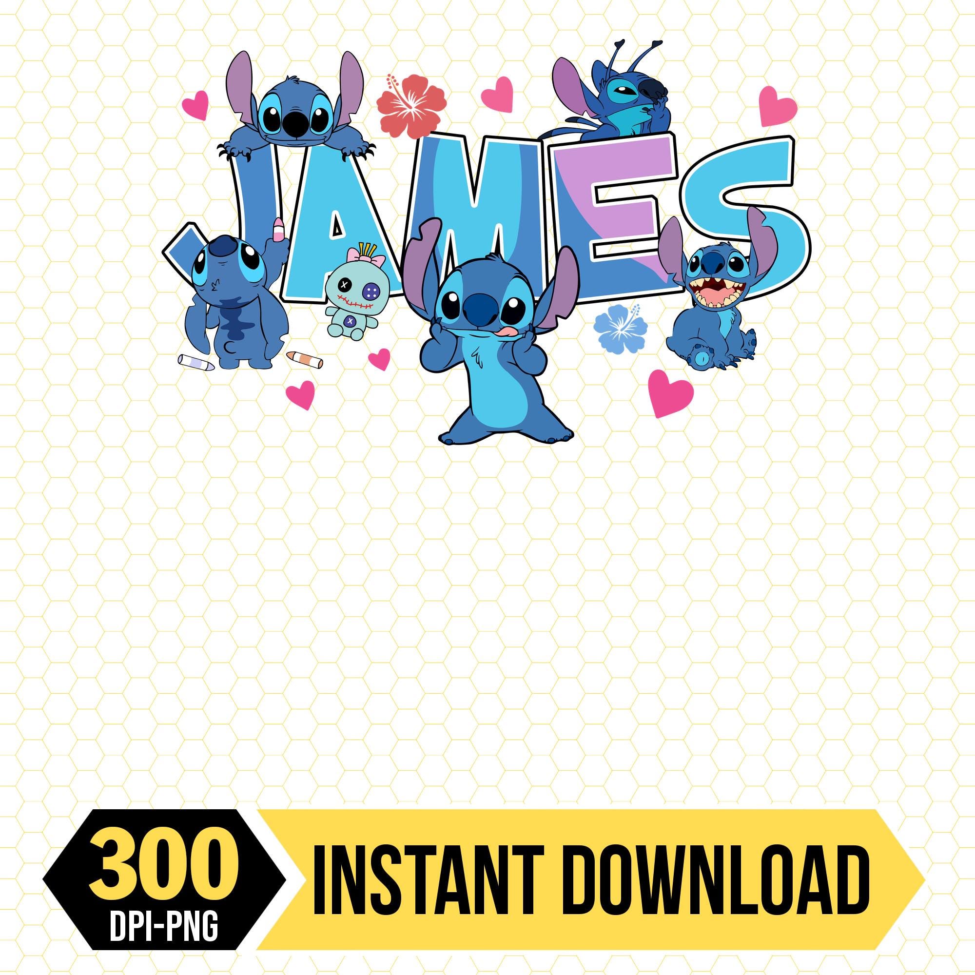 Custom Disneyland Lilo and Stitch Png, Personalized Stitch Custom Name ...
