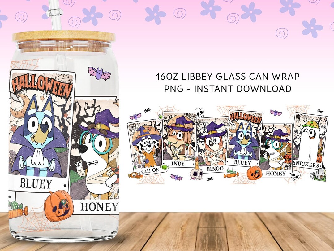 Bluey Dog Horror Tarot Card Png, Heeler Family Halloween Png, Bluey ...
