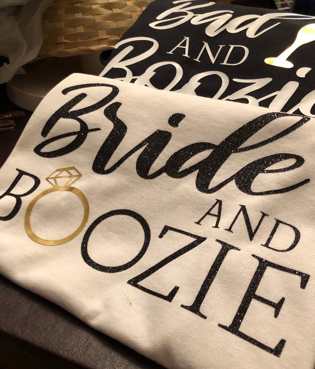 Bride and Boozy, Bad and Boozy Bachelorette Bridal Party Tshirts Custom ...