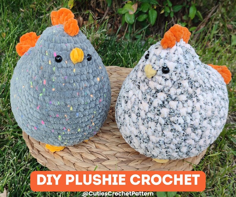 No-sew CHICKEN Crochet Pattern – Beginner Amigurumi Plushie PDF, Easy ...