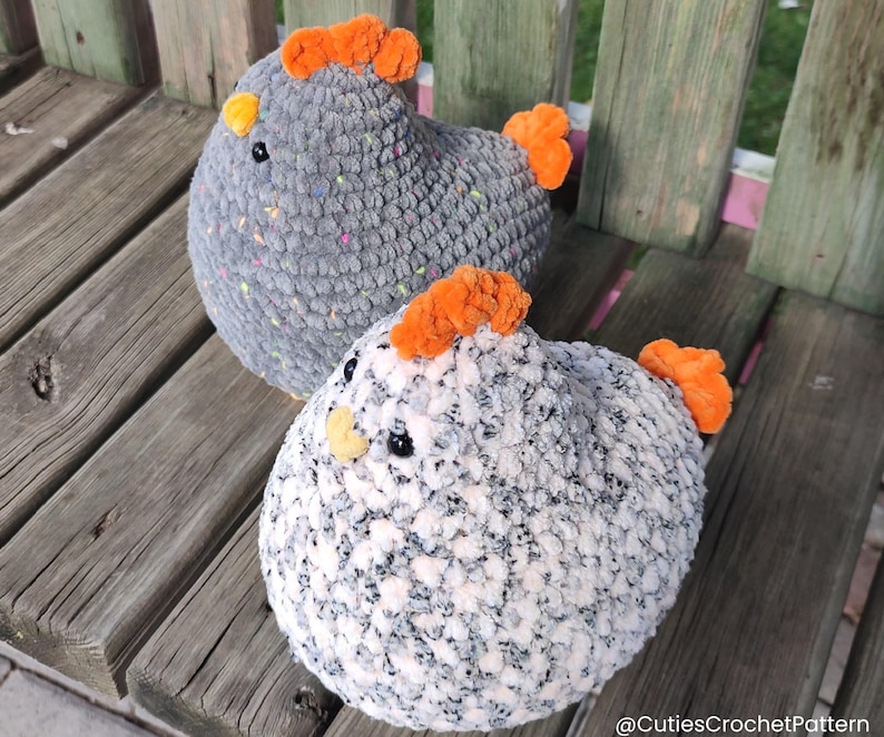 No-sew CHICKEN Crochet Pattern – Beginner Amigurumi Plushie PDF, Easy ...