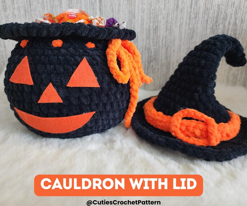 Witch Cauldron Crochet Pattern – Easy No-sew Amigurumi Halloween ...