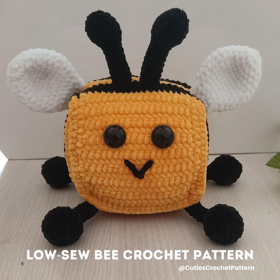 Bumble Bee Crochet Pattern – Low-sew Amigurumi (PDF) - Beginner ...