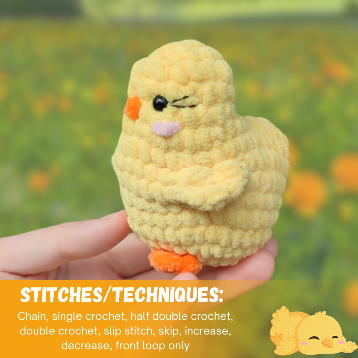 Mini Chicken Crochet Pattern PDF Low-sew Amigurumi Toy Pattern DIY ...