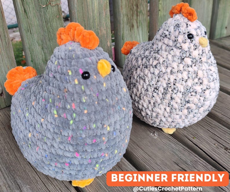 No-sew CHICKEN Crochet Pattern – Beginner Amigurumi Plushie PDF, Easy ...