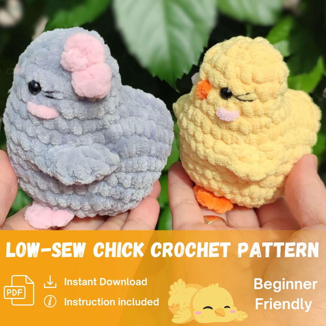 Mini Chicken Crochet Pattern PDF Low-sew Amigurumi Toy Pattern DIY ...