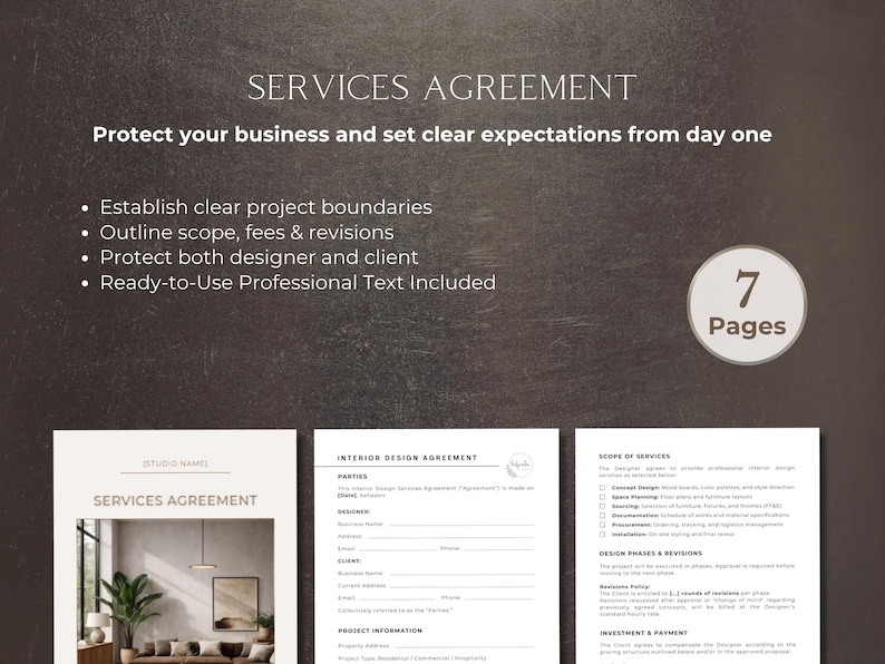 Contract Bundle for Interior Designers | Freelance Designer Services ...