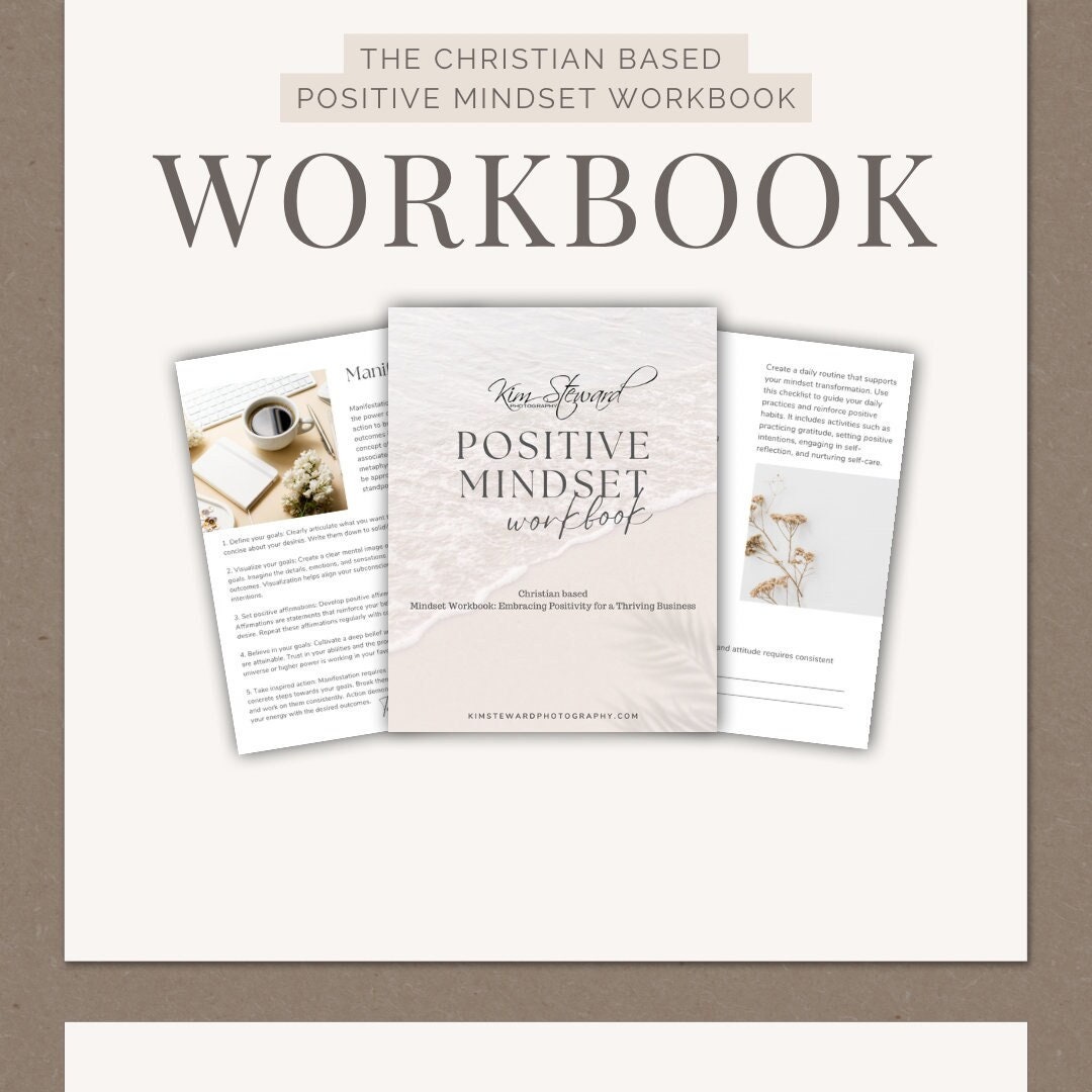 Christian Based Positive Mindset Workbook by Kim Steward. - Etsy