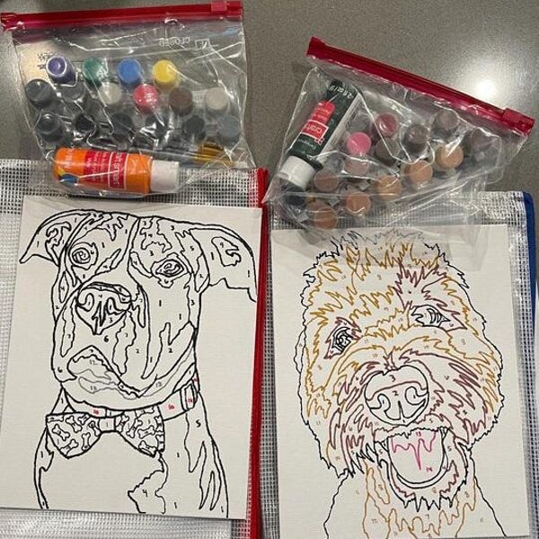 Paint by Number Dog - Etsy