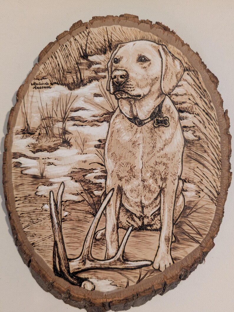 Custom Wood Burned Pet Portrait: Pyrography Animal Artwork - Etsy