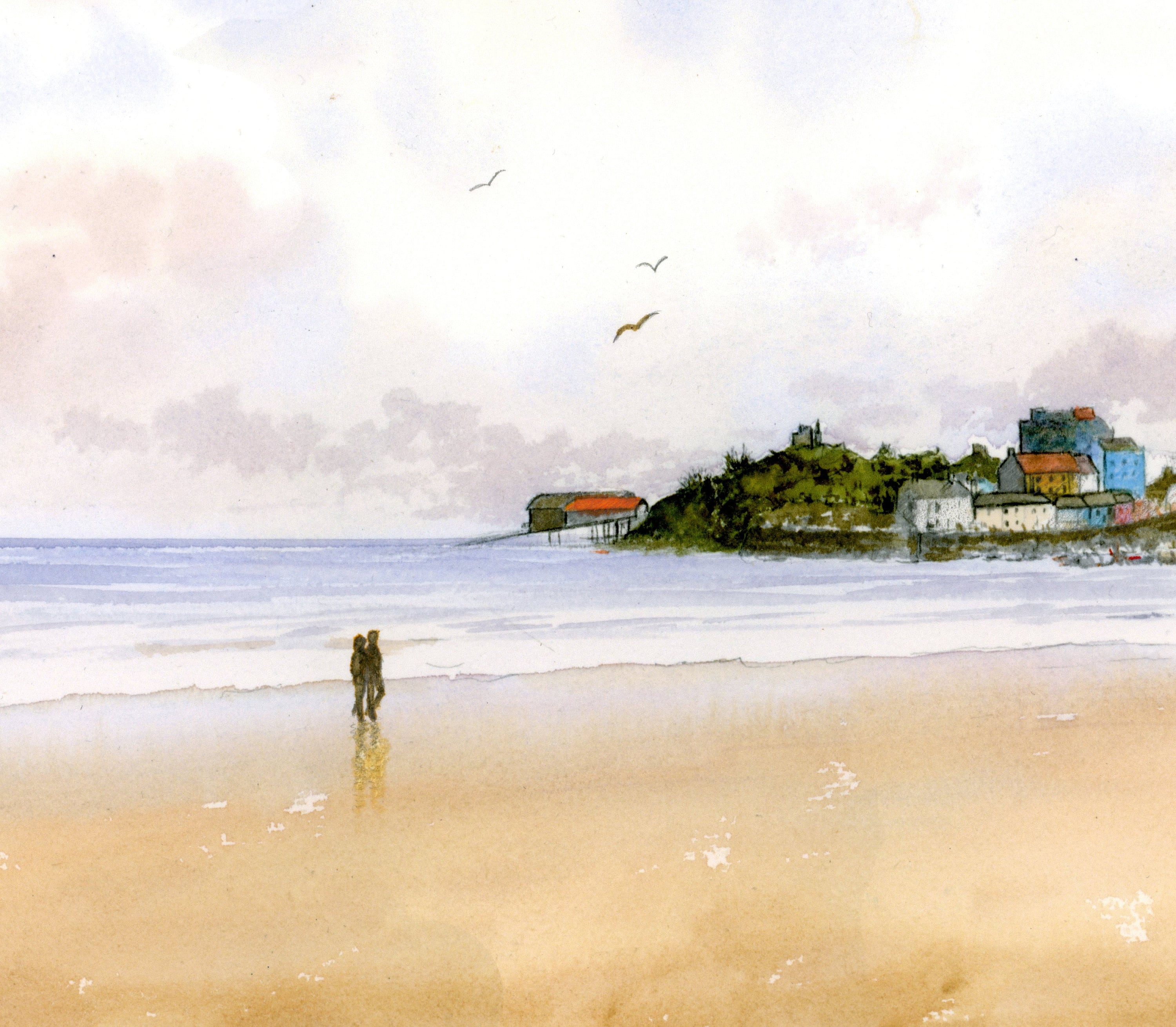Tenby, Hand finished very limited edition print on watercolour paper ...