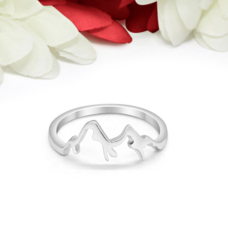 Mountain Band Ring Solid 925 Sterling Silver Mountain Fashion | Etsy