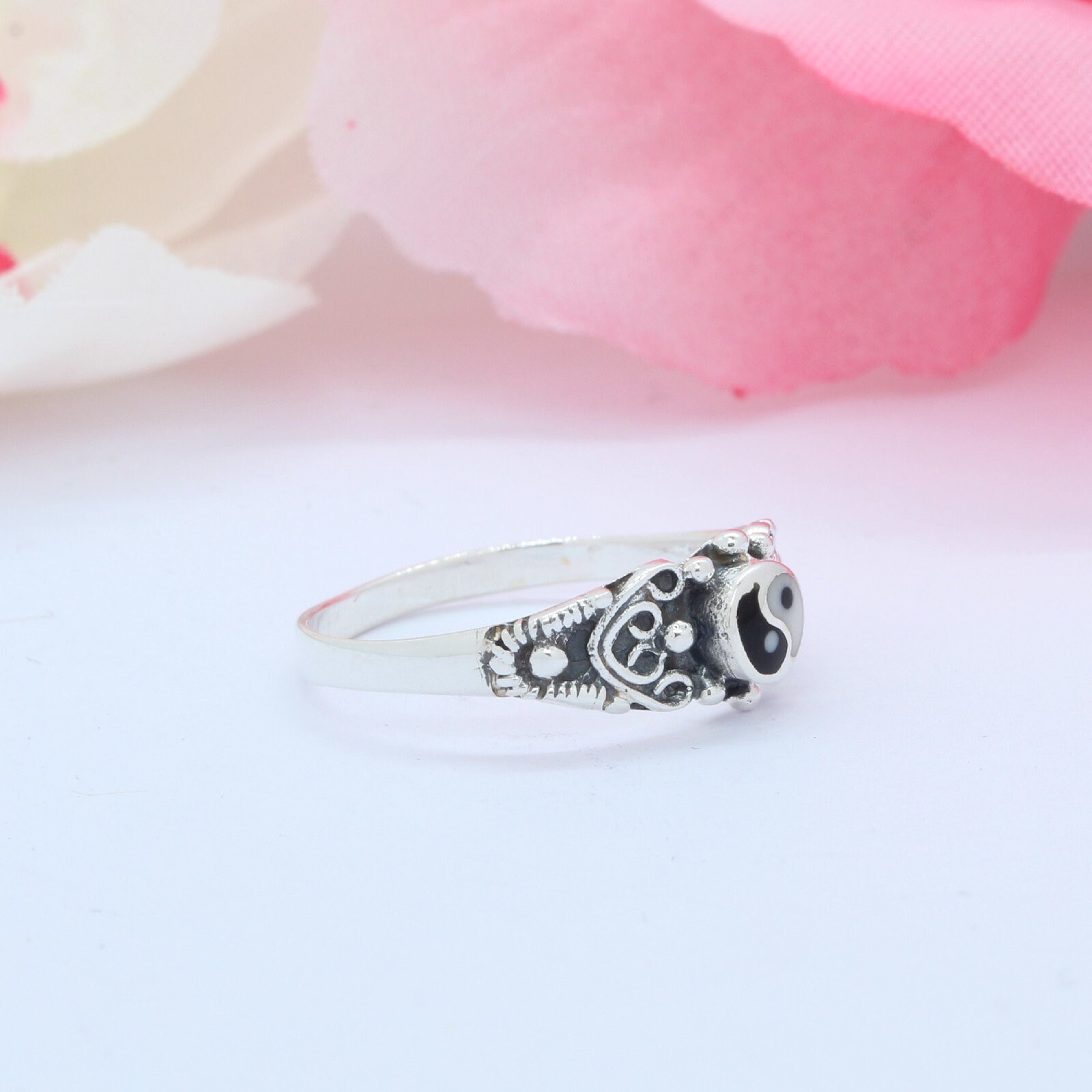 Yin Yang Ring 925 Sterling Silver Chinese Ying Yang - Etsy
