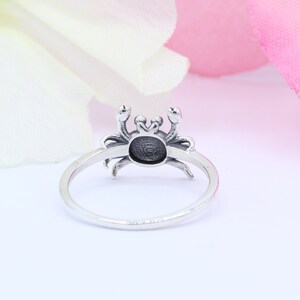 10mm Crab Band Ring 925 Sterling Silver Thumb Ring Oxidized Ring Crab ...