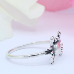 10mm Crab Band Ring 925 Sterling Silver Thumb Ring Oxidized Ring Crab ...