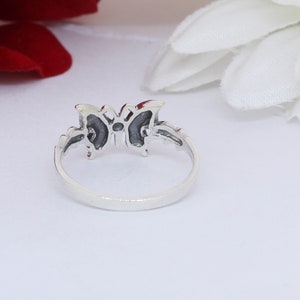 Butterfly Band Ring Solid 925 Sterling Silver Butterfly Ring Statement ...