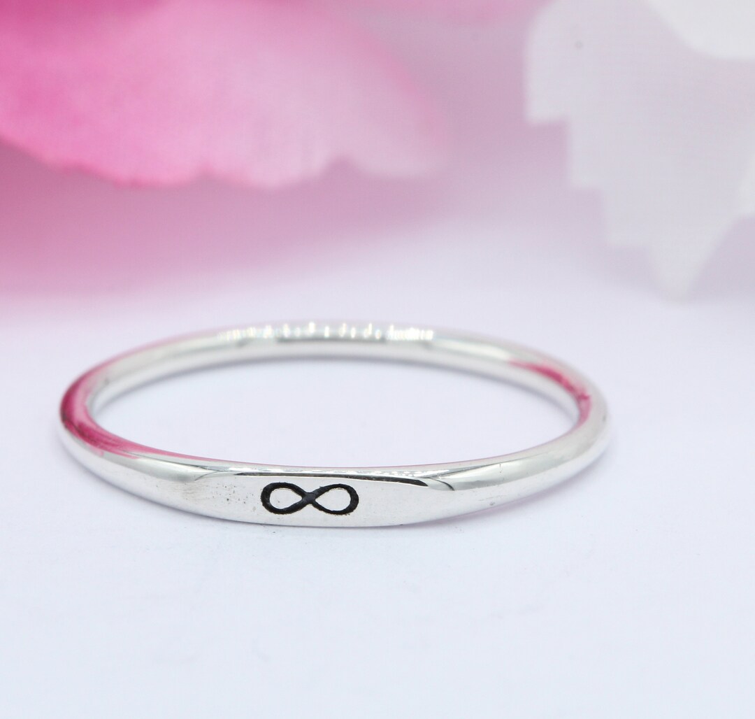 2.2mm Band Infinity Band Ring Solid 925 Sterling Silver Thumb Ring ...
