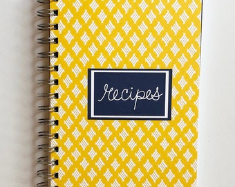 Yellow Recipe Book | Etsy
