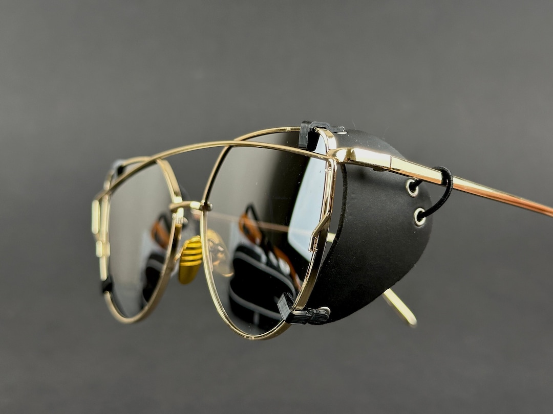 Removable Side Shields for Sunglasses, Woman Vegan Leather Side Shields ...