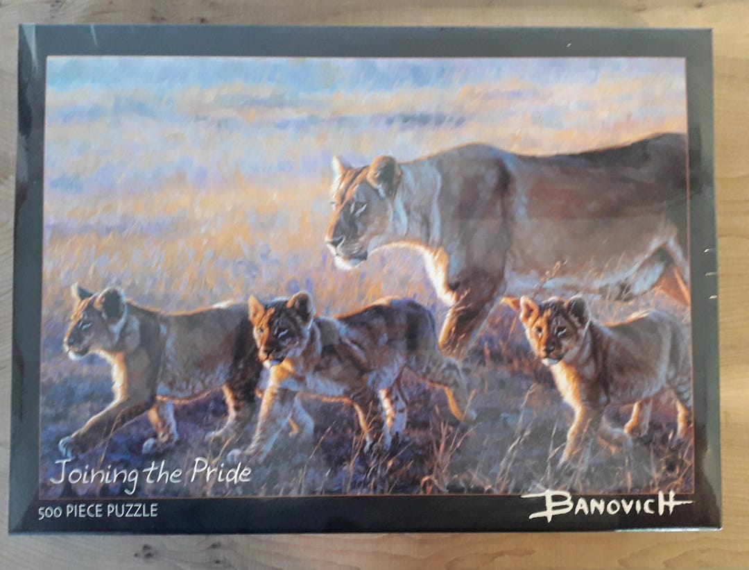 African Wildlife Jigsaw Puzzle - Joining the Pride - 500 Piece Puzzle ...