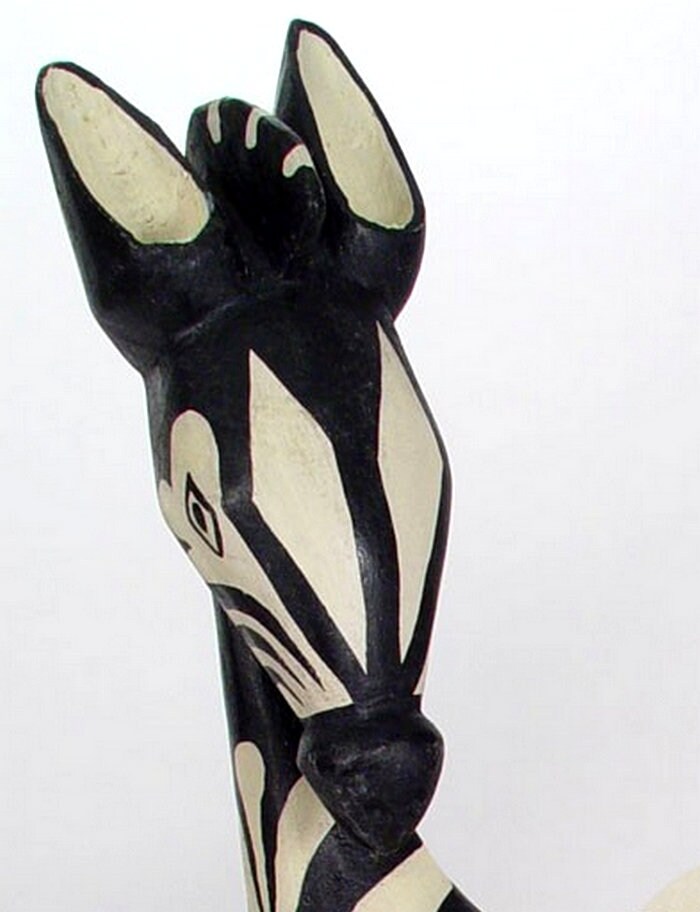 Hand Painted Wooden Zebra From Zimbabwe - Etsy