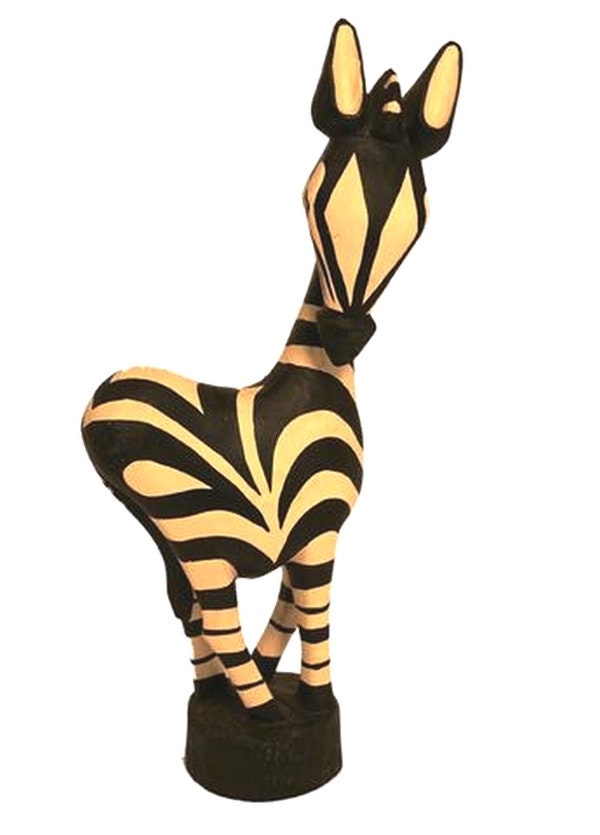 Hand Painted Wooden Zebra From Zimbabwe - Etsy