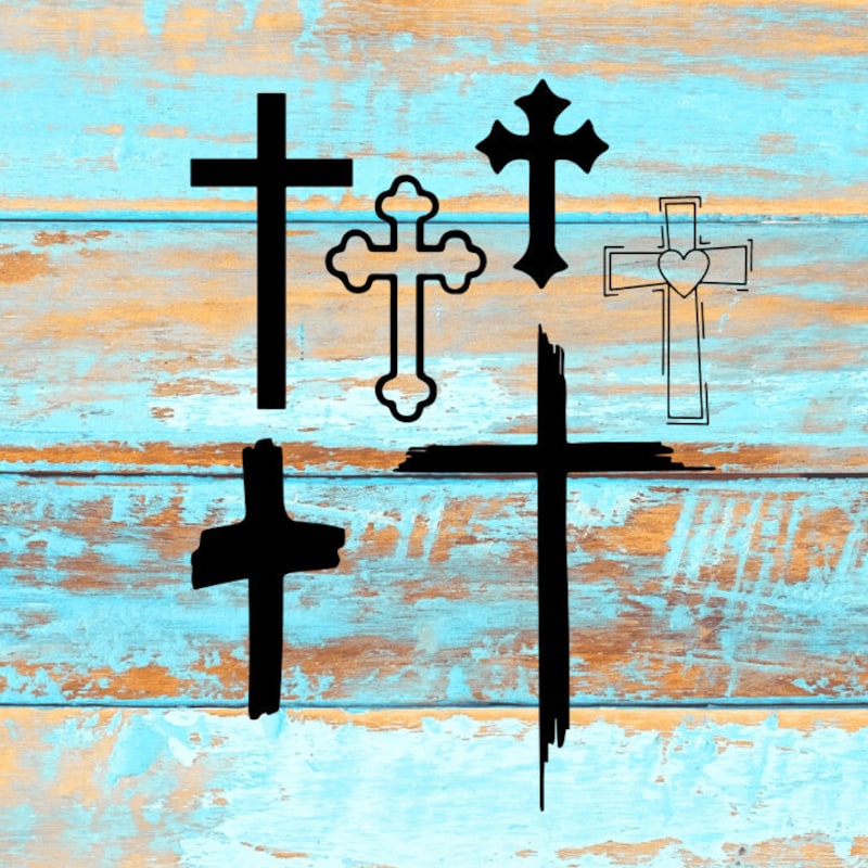 Chrome Heart Cross Svg - Etsy