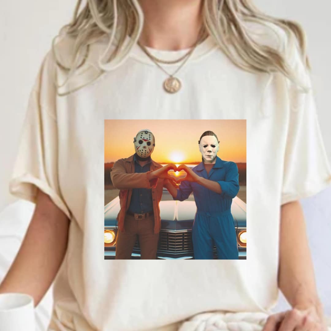 Michael & Jason Heart Hands T-shirt, Funny Horror Tee - Etsy