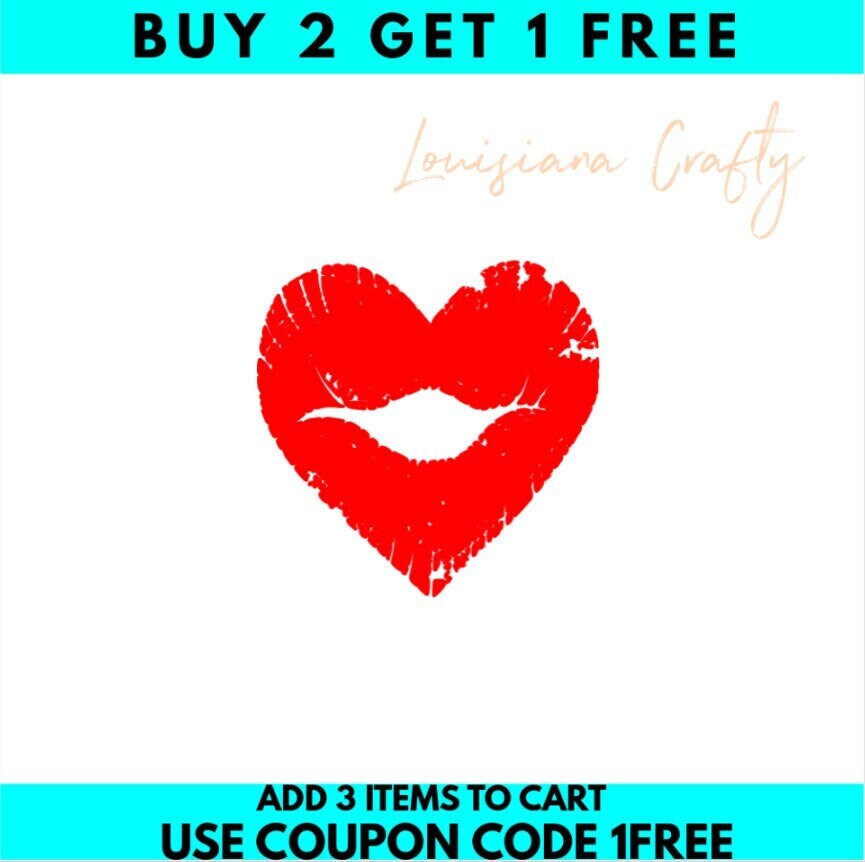 Corazón SVG Beso de corazón SVG beso beso del día de San - Etsy España