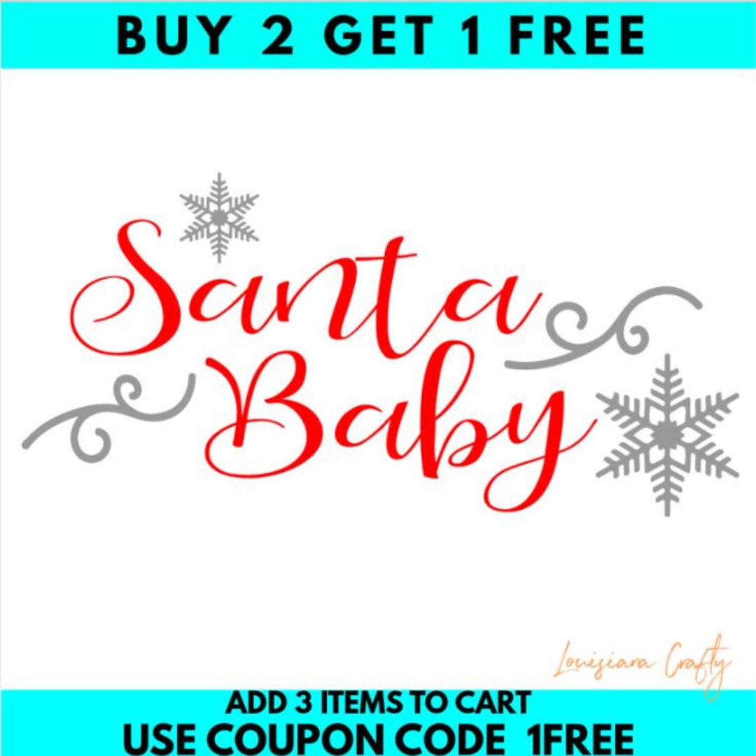 Santa Baby SVG File, Christmas SVG, Santa SVG Digital Download for ...