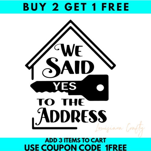 We Said Yes to the Address Sign Digital Download Realtor - Etsy
